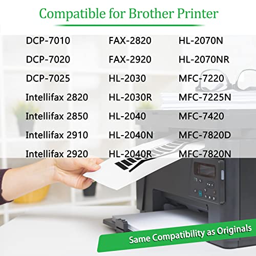 greencycle 3 Pack TN350 TN-350 Black Toner Cartridges Replacement Compatible for Brother MFC-7420 MFC-7820n DCP-7020 Printers