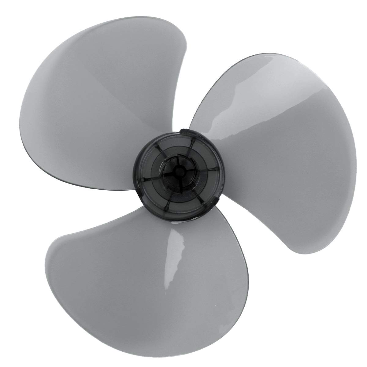 CHICTRY Plastic Fan Blade Replacement Leaves with Nut Cover for Household Standing Pedestal Fan Table Fanner Accessories Grey 12 Inch 3 Leaves