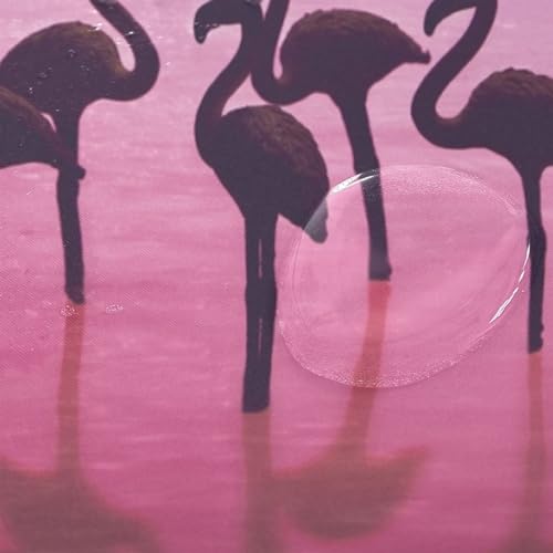 BLuevi Flamingo Shower Curtain for Bathroom Waterproof Fabric with Hooks 72x72 Inch