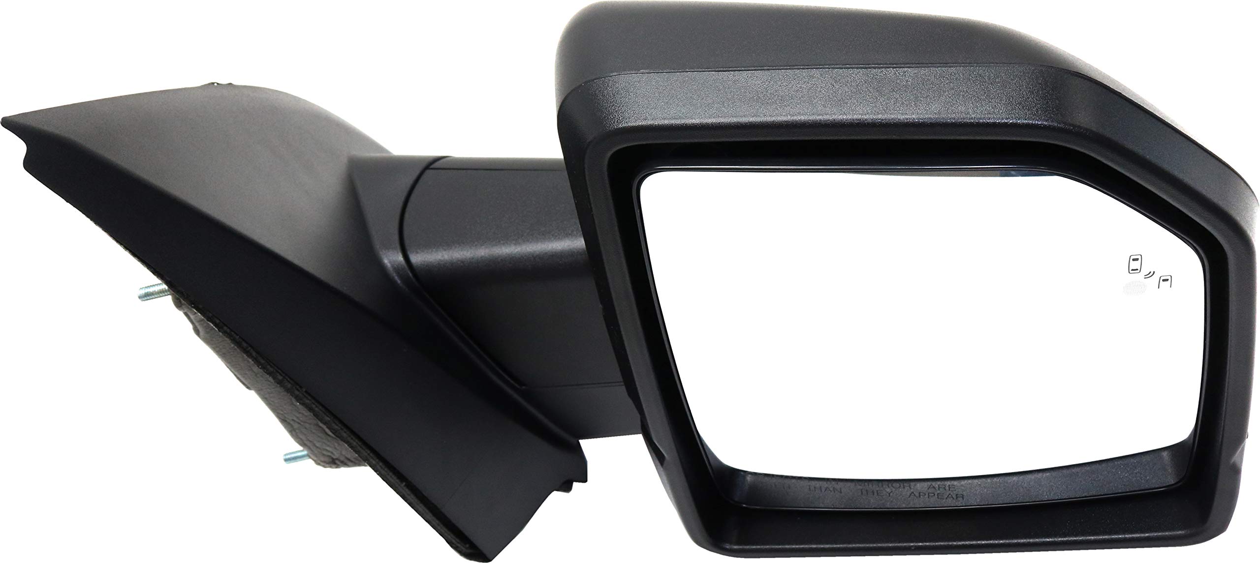 Kool Vue Right Power Heated Mirror for Ford F-150 2015-2017 Manual Fold With Signal Light, Blind Spot Monitor & Puddle Lamp; Without Memory & Auto-Dimming Textured
