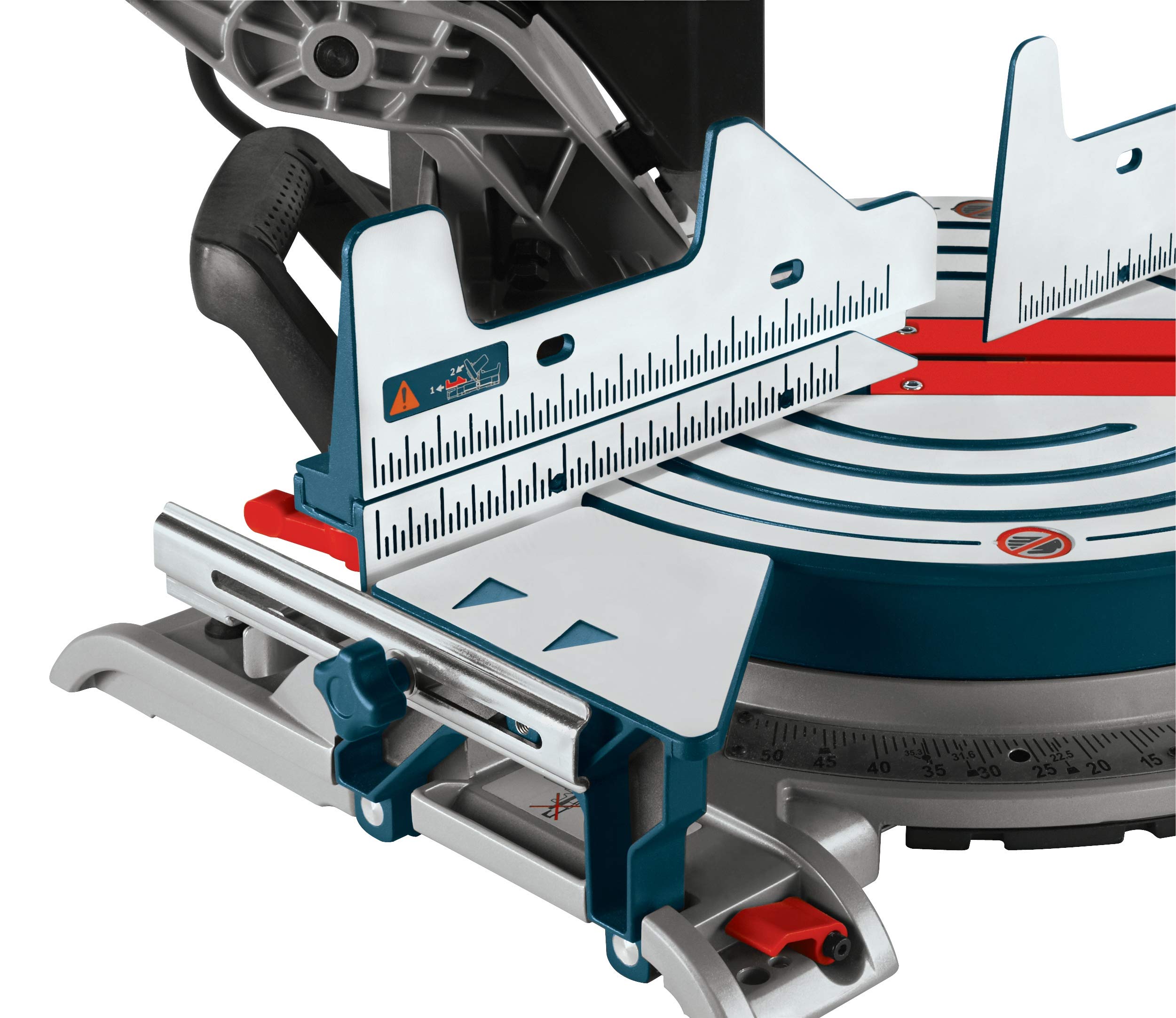 Bosch CM10GD Compact Miter Saw 15 Amp Corded 10 Inch Dual-Bevel Sliding Glide Miter Saw with 60-Tooth Carbide Blade and MS1233 Crown Stop Kit for Bosch Miter Saws, Includes Mounting Knobs and Hardware