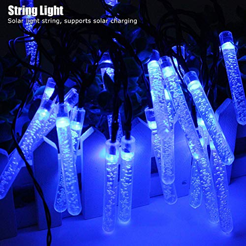 Pinsofy Outdoor Solar Lights String, Constant Light and Flashing Effect Solar String Lights Outdoor for Garden for Home Decoration for Wedding Party(Blue)