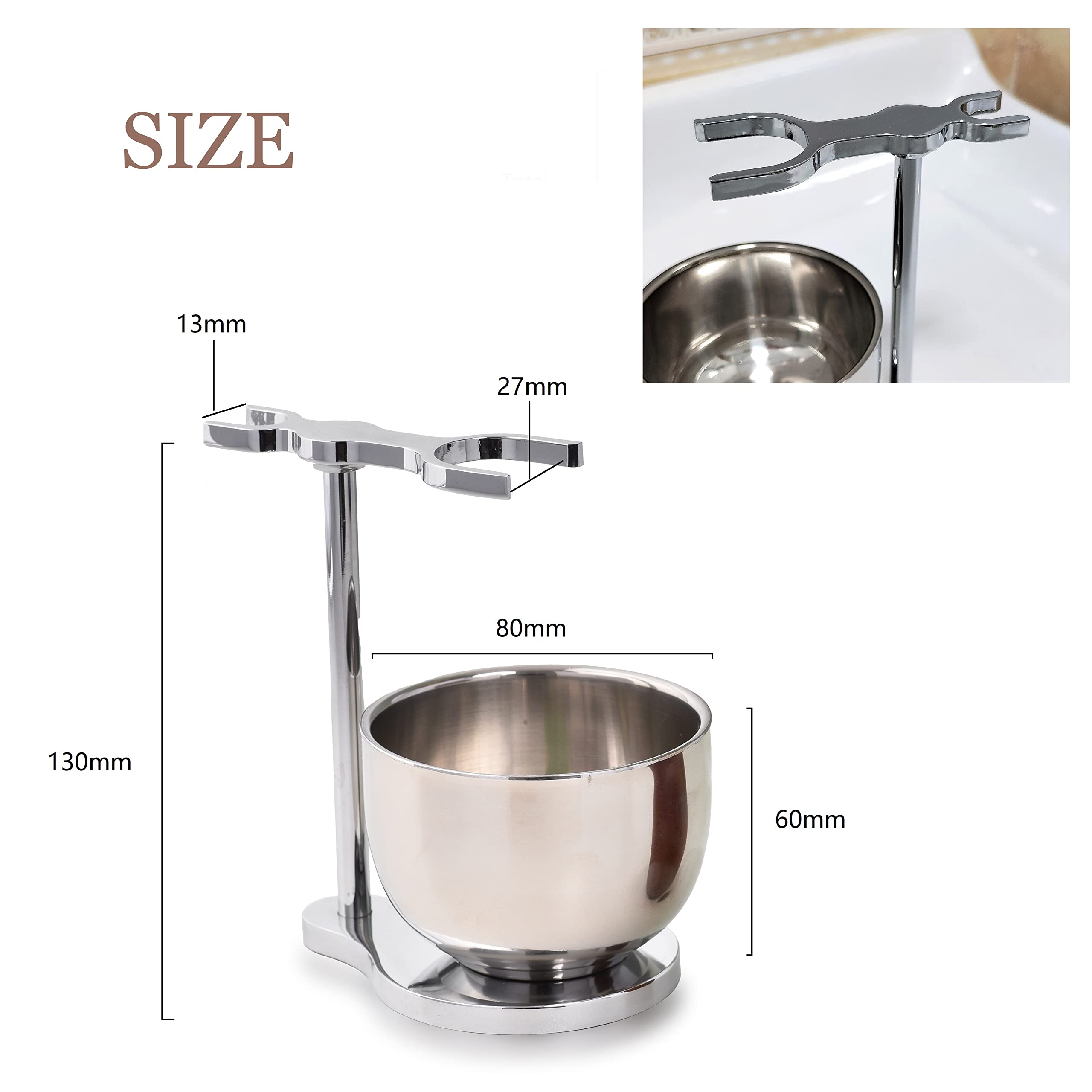 CRUCISRESIN Stand and Bowl for Wet Shaving
