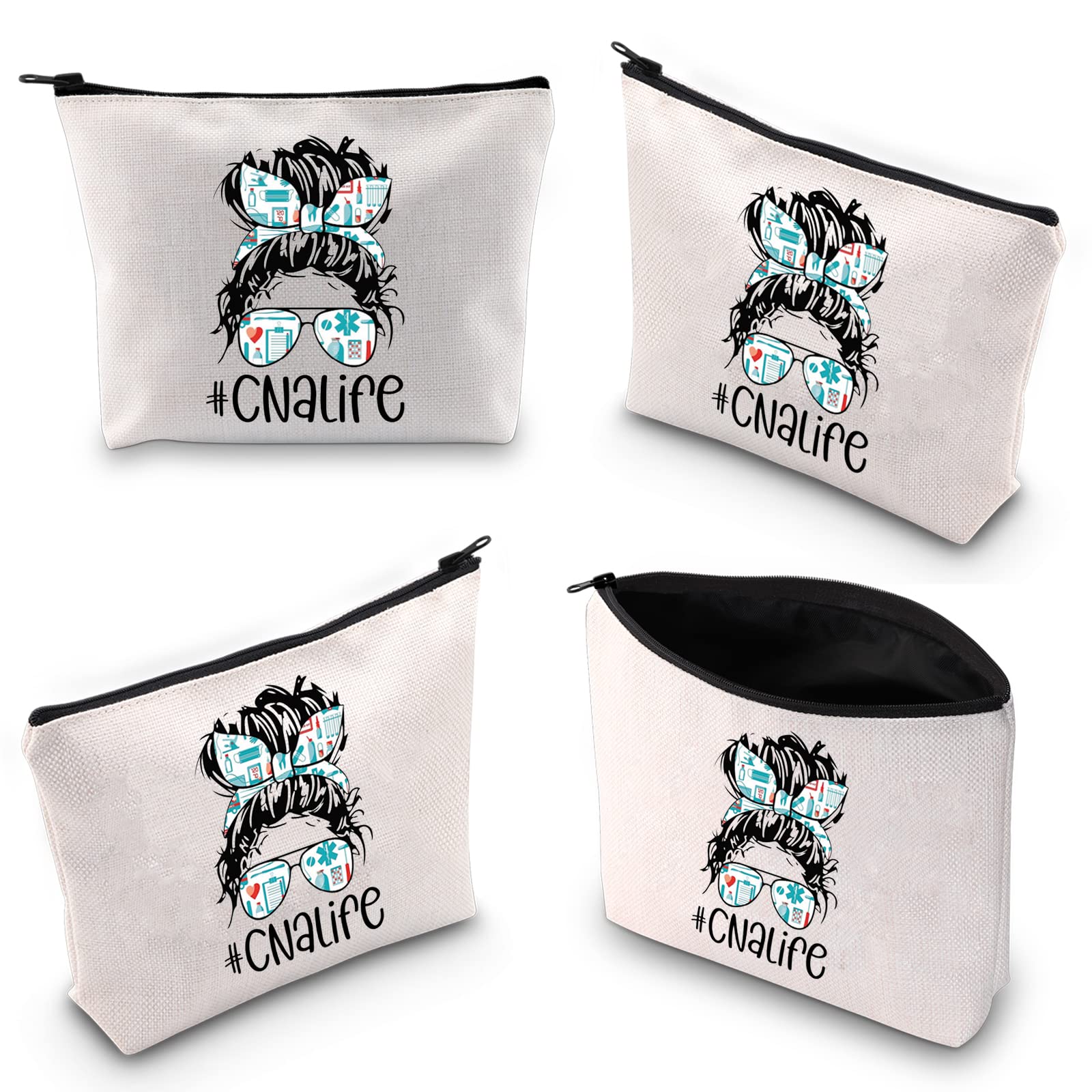 BLUPARK CNA Gift Zipper Bag Certified Nursing Assistant Gifts CNA Graduation Gift CNA Life Makeup Bag Nursing Cosmetic Bag (CNA life)