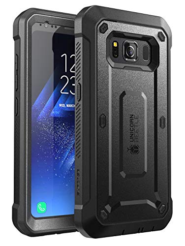 SUPCASE Unicorn Beetle Pro Series Case Designed for Samsung Galaxy S8 Active 2017 Release,Full-Body Dual Layer Rugged Holster Case with Built-in Screen Protector (Black)