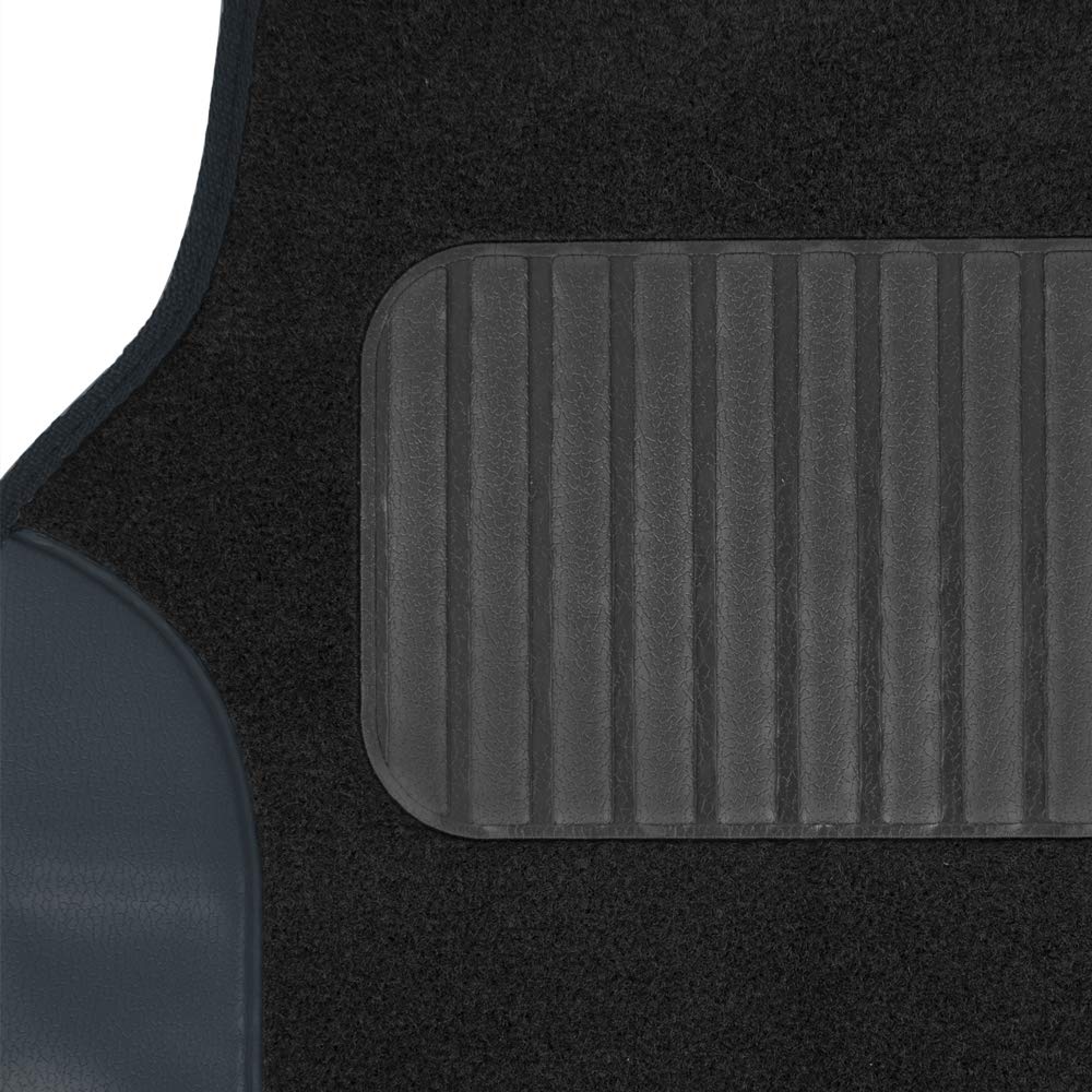 BDK carXS Forza Series Light Gray Seat Covers Full Set Combo with Car Floor Mats β Front and Rear Bench Seat Cover & Floor Mat Protector Set, Interior Covers for Auto Truck Van SUV