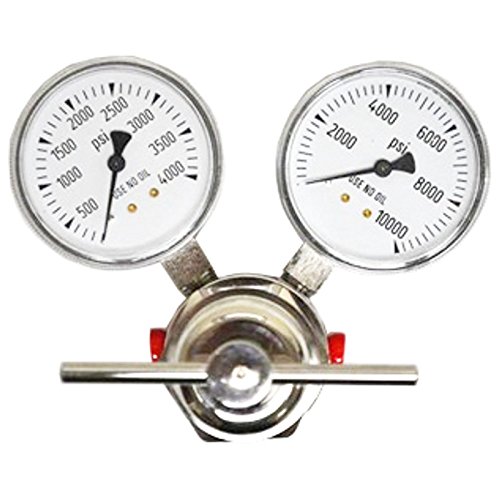 Miller Smith 826-00-00 Silverline High Pressure Analytical Brass Single Stage Regulators, 4000 PSI