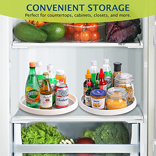Set of 6, 12 Inch Non-Skid Lazy Susan Turntable, Lazy Susan Organizer for Cabinet, Pantry Organization, Kitchen Storage, Refrigerator, Countertop, Spice Rack (6 Pack 12 in)