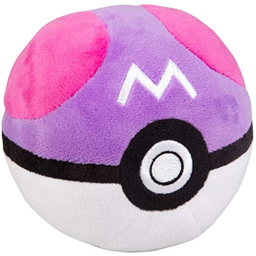 Pokemon Pokéball Plush 5-Pack - Includes Poke, Master, Ultra, Quick, Luxury Ball - Soft Stuffed Poke Balls with Weighted Bottom - 4" Each - Gift for Kids, Ages 2+