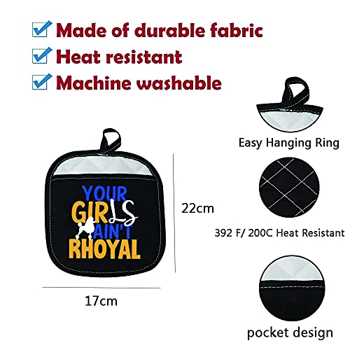 G2TUP Sigma Gamma Rho Sorority Oven Mitts Heat Resistant Your Girls Ain’t Rhoyal Kitchen Decor SGRho Sorority Gift (Your Girls Ain’t Rhoyal)