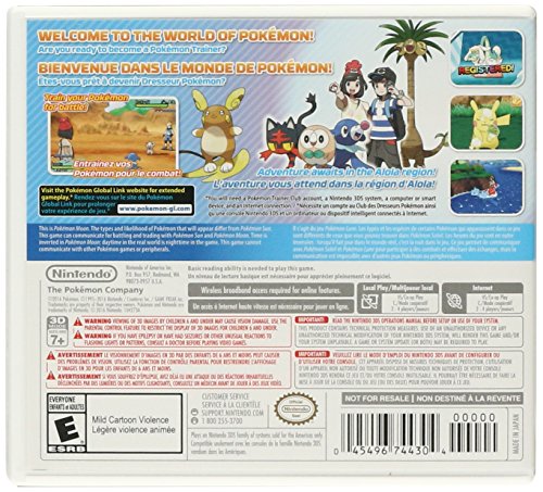 Pokemon Sun and Pokemon Moon Dual Pack - 3 Bonus First Partner Pokemon Figures (Nintendo 3DS)