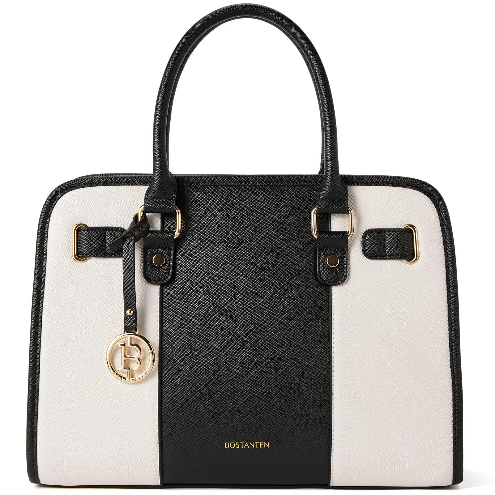BOSTANTEN Leather Handbags for Women Fashion Satchel Purses Top Handle Tote Work Shoulder Bags Crocodile Pattern
