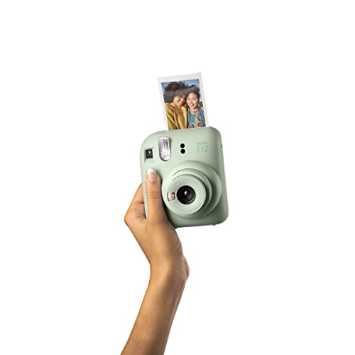Fujifilm Instax Mini 12 Instant Film Camera (Mint Green), Fujifilm Instax Mini Twin Pack Instant Film 20 Prints, Case - Acessory Bundle