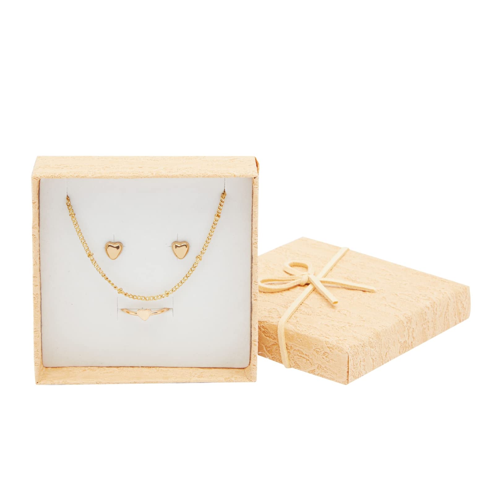 Bright Creations Jewelry Gift Boxes with Lids, Ribbon Bow (3.5 x 3.5 x 1 in, 4 Colors, 12 Pack)