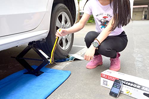 LEADBRAND Scissor Jack 1.5 Tons(3,307 lbs) Capacity Ratchet Handle Saving Strength Design