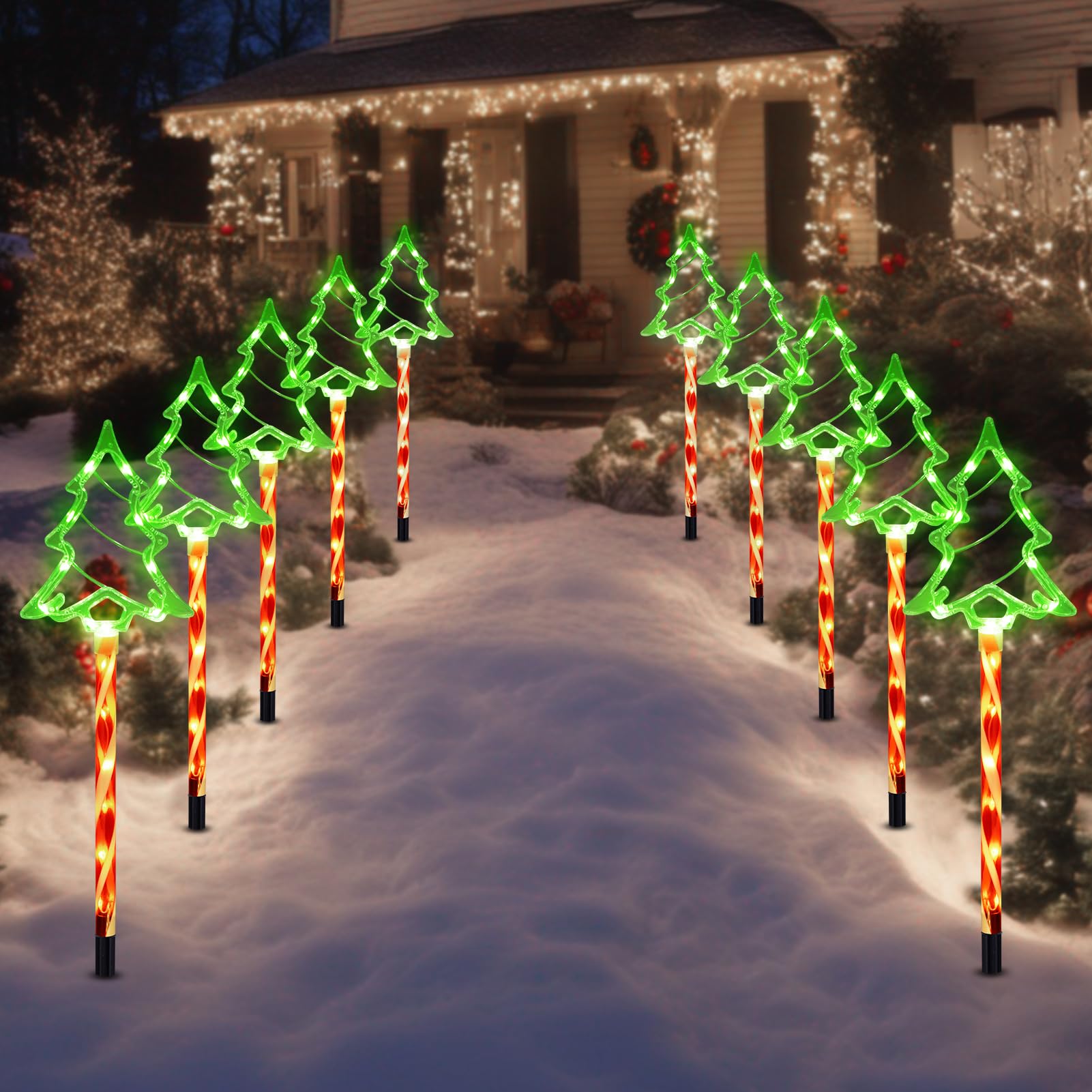 BRIGHTDECK Spring Solar Garden Lights, Solar Pat