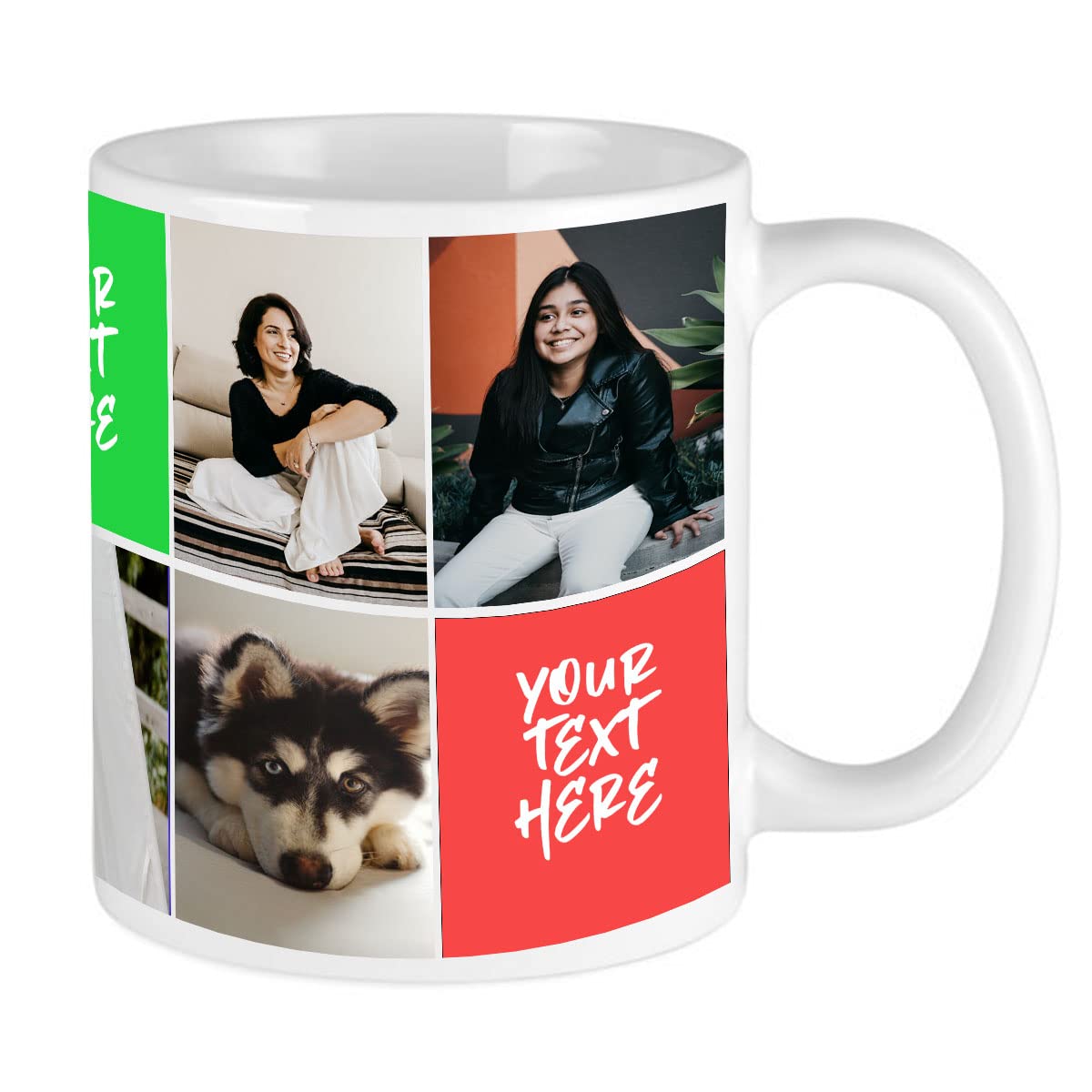 Custom Mate Coffee Mug Personalized with Photos, Images, and Text, White, Black (COFMUGWH11), 11fl oz