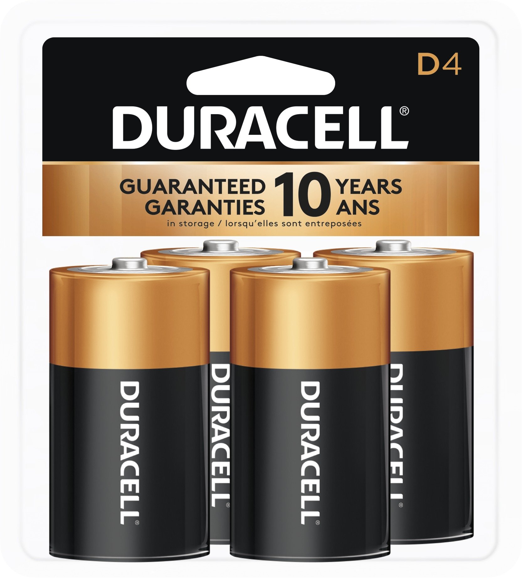 Procter & Gamble DURMN1300R4Z Duracell Alkaline General Purpose Battery, D-CTx4