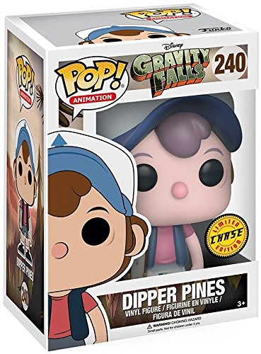POP Disney: Gravity Falls - Dipper Pines Limited Edition Chase Funko Pop! Vinyl Figure (Bundled with Compatible Pop Box Protector Case), Multicolored, 3.75 inches