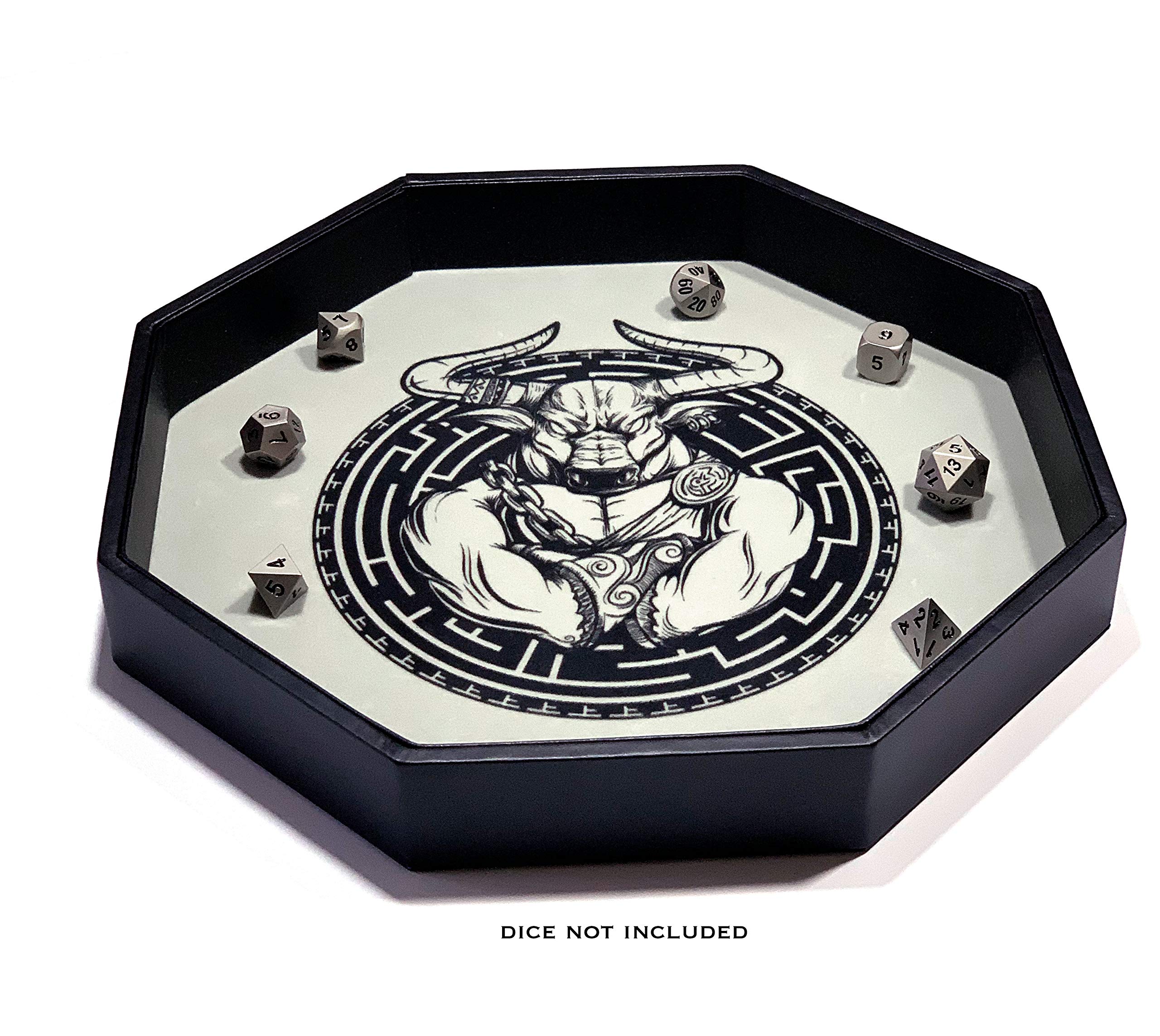 Minotaur's Maze Limited Edition Octagon D&D Dice Tray - 11.5 Inches - for Tabletop Roleplaying, Dice, and Board Games, Dungeons & Dragons