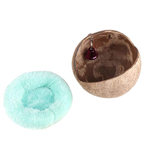 Bird Nest Natural Coconut Husk Bird Nest House Breeding Nest Bed Cage Hatching Nest with Mat