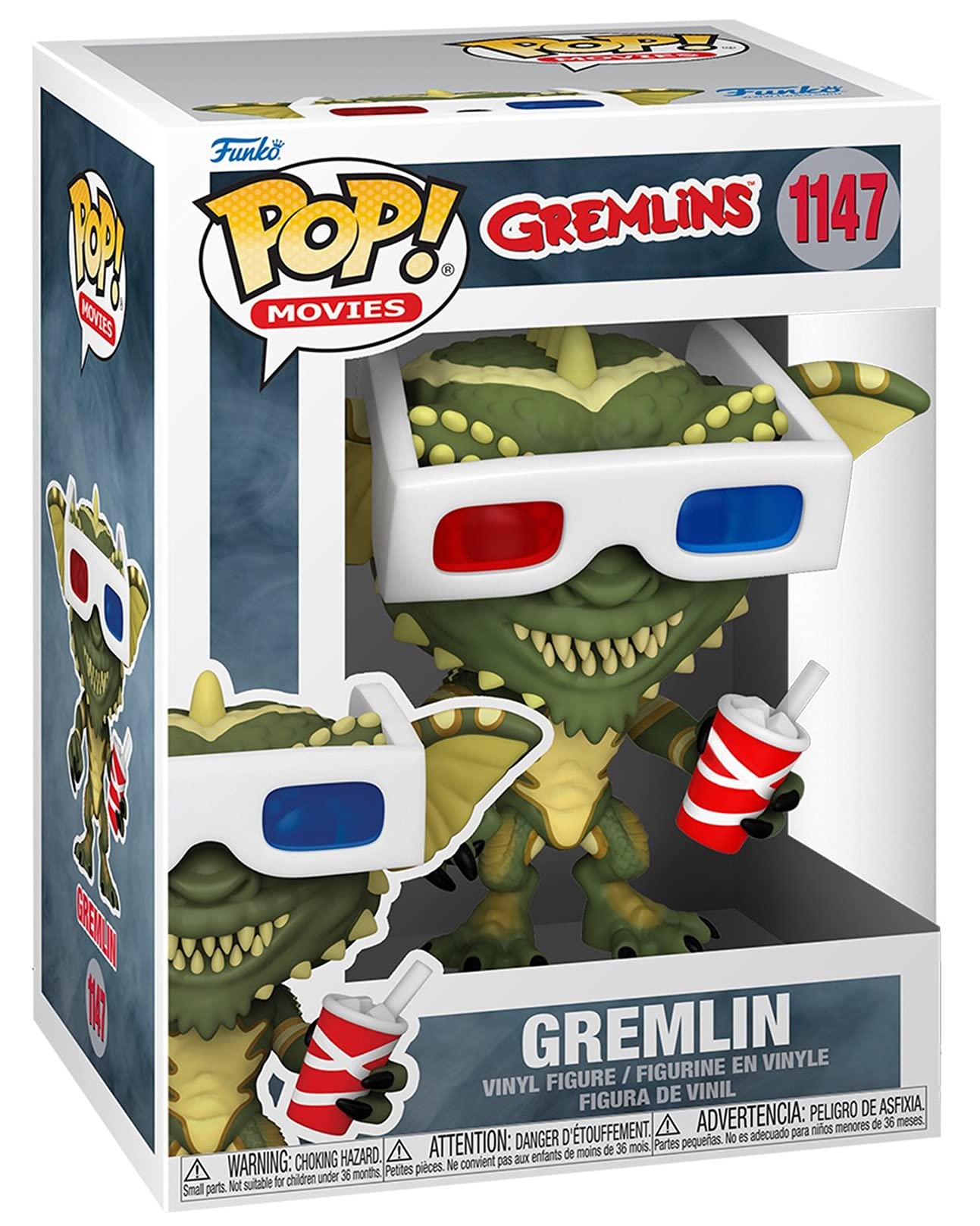 POP Gremlins - Gremlin with 3D Glasses Funko Pop! Vinyl Figure (Bundled Compatible Box Protector Case), Multicolored, 3.75 inches