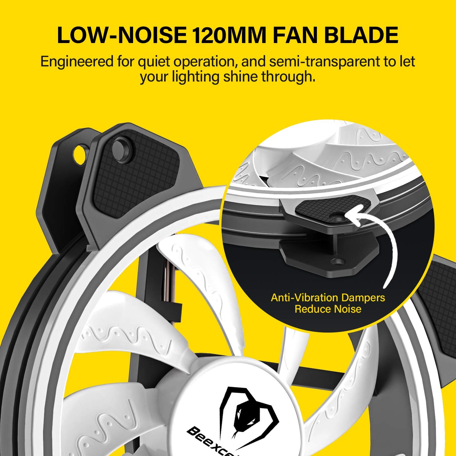Case Fan 3 Pack Magic Moon Series, High Performance Cooling PC Fans - RGB Case Fans with Hydraulic Bearing - Low Noise Computer Fans for PC Case…