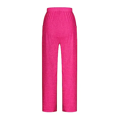 Ganfancp Wide Leg Trouser Pants for Women Ombre Tie Dye Elastic Waist Palazzo Pants Plus Size Straight Long Pant with Pockets