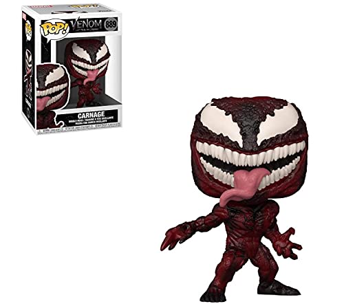 POP Marvel: Venom 2 Let There Be Carnage - Carnage [Cletus Kasady] Funko Pop! Vinyl Figure (Bundled with Compatible Pop Box Protector Case), Multicolor, 3.75 inches
