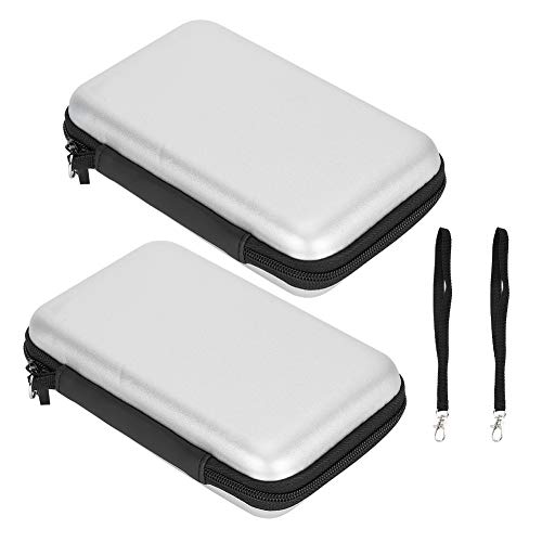 Bright Storage Bag, Portable Storage Bag Layer Nylon Compartments Rubber Frame Scratch Flannelette with PU for Ndsill/Nintendo 3dsxl
