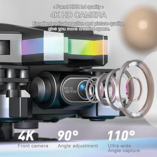 Mini Foldable Drone with Dual Fpv Camera 4k HD Remote Control Toys Gifts for Boys Girls with Altitude Hold Headless Mode One Key Start Drone