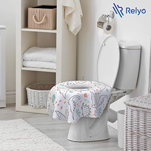 Toilet Seat Covers Disposable - 20 Pack - Waterproof, Ideal for Kids and Adults β Extra Large, Individually Wrapped for Travel, Toddlers Potty Training in Public Restrooms (Dinosaurs, 20)