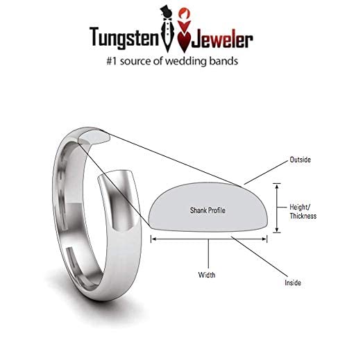 Birsppy His & Her's 8MM/6MM Tungsten Carbide Wedding Band Ring Set Laser Etched Celtic Design