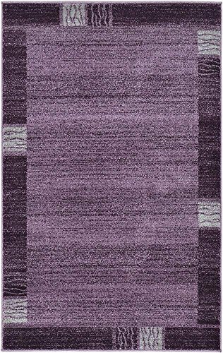Unique Loom Del Mar Collection Area Rug - Sarah (3' 3" x 5' 3" Rectangle, Violet/ Purple)