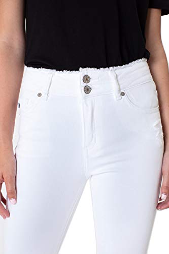 Kancan Women's High Rise Ankle Skinny Jeans - KC7317 (White, 11/29)