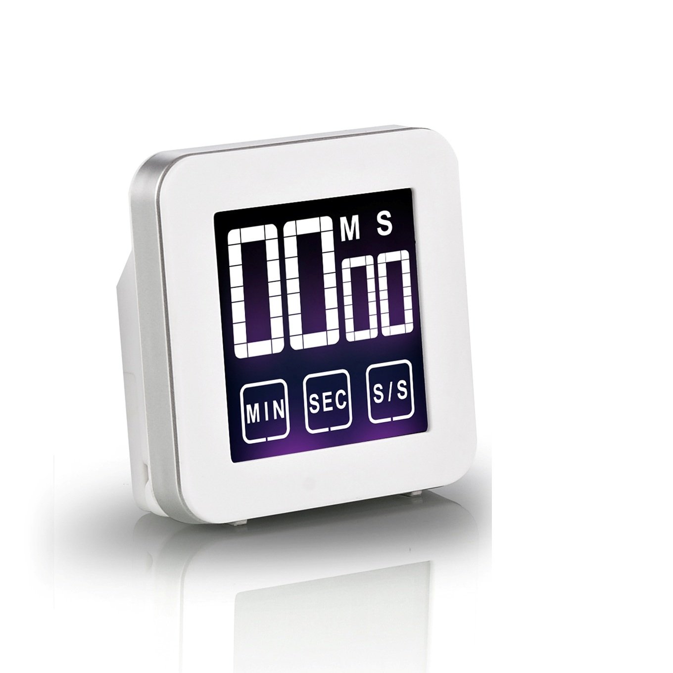 Cook N Home Touch Screen Digital Kitchen Timer Red and White, 2-pack