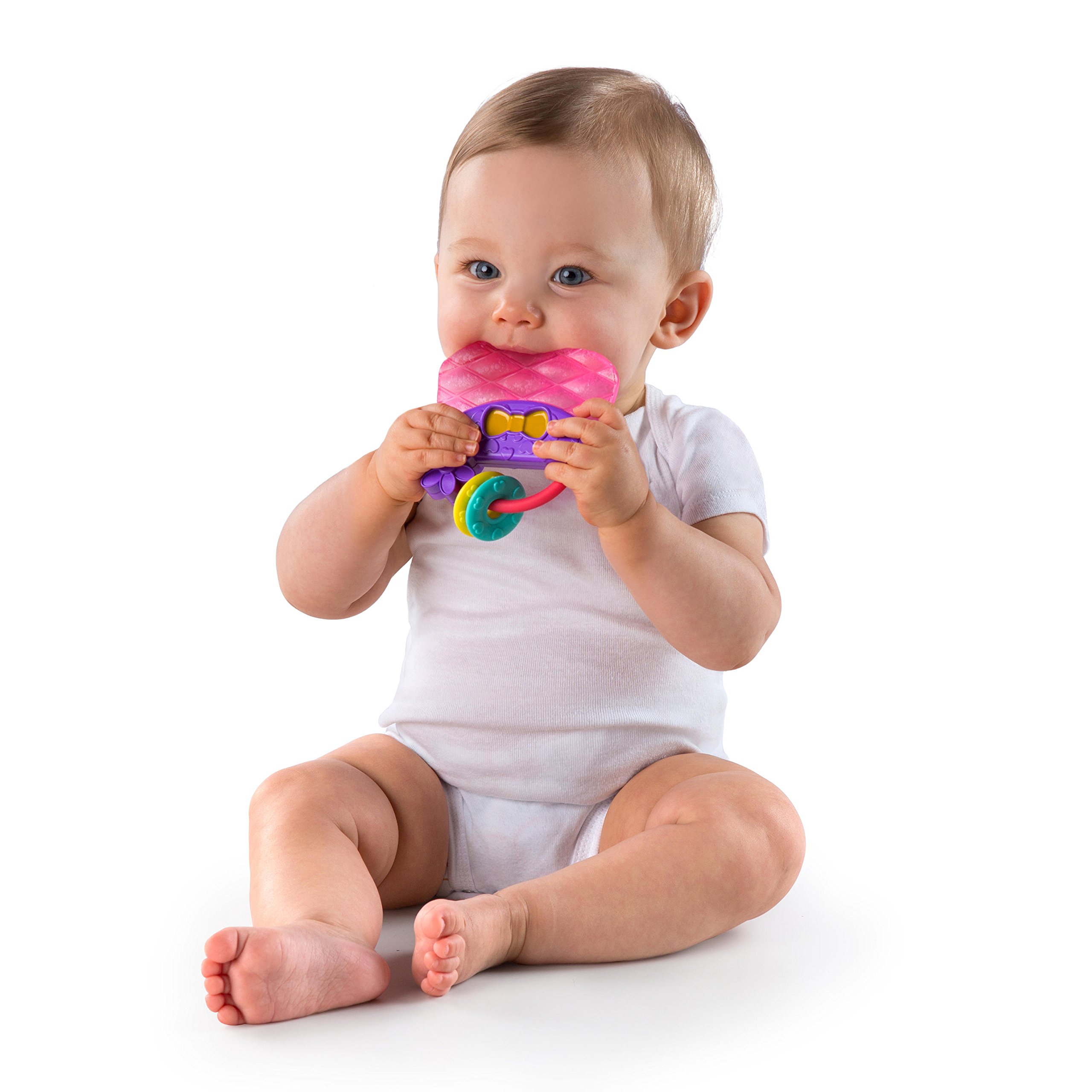 Bright Starts Tote & Teethe 2 Piece Chillable Teether & Rattle Set, Age 3 Months +