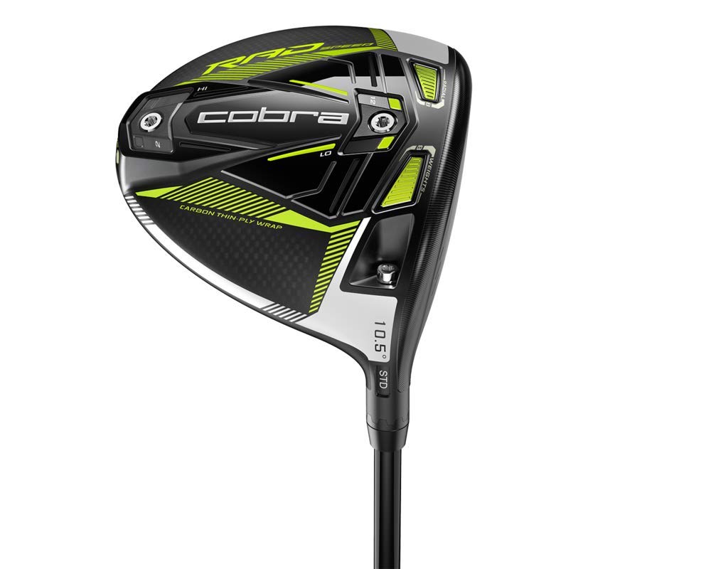Cobra Golf 2021 Radspeed Driver Matte Black-Turbo Yellow (Men's Right Hand, Project X Hzrdrus RDX Blue, Stiff Flex, 9)