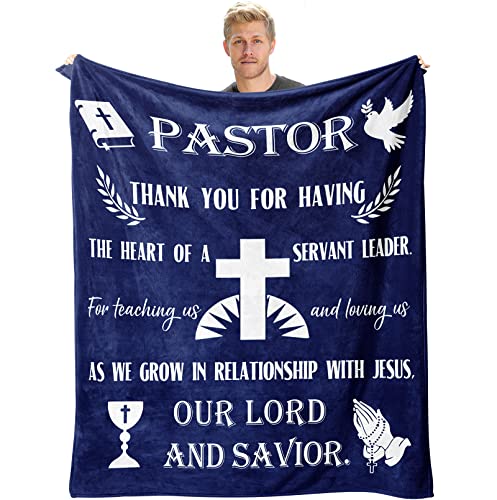 Muxuten Pastor Appreciation Gifts Blanket 60"X50" - Pastor Gifts for Men - Gifts for Pastor - Christian Gifts for Men - Inspirational Pastor Gifts for Men - Birthday Religious Gift Ideas for Pastor