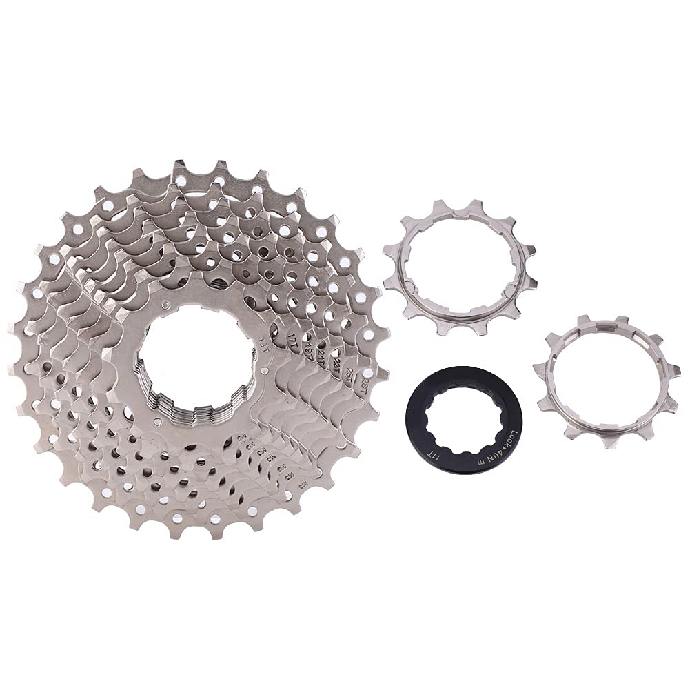 BOTEGRA durable wear-resistant Road Bike Freewheel Cassette Sprocket Bicycle Replacement Equipment for trail riding(10S 11-28T)