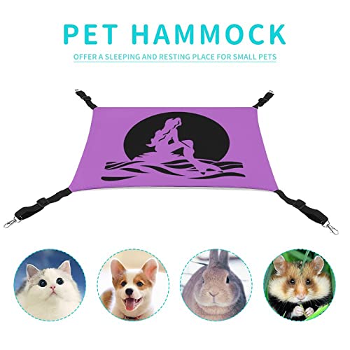 Little Mermaid Pet Hammock Comfortable Adjustable Hanging Bed for Small Animals Dogs Cats Hamster