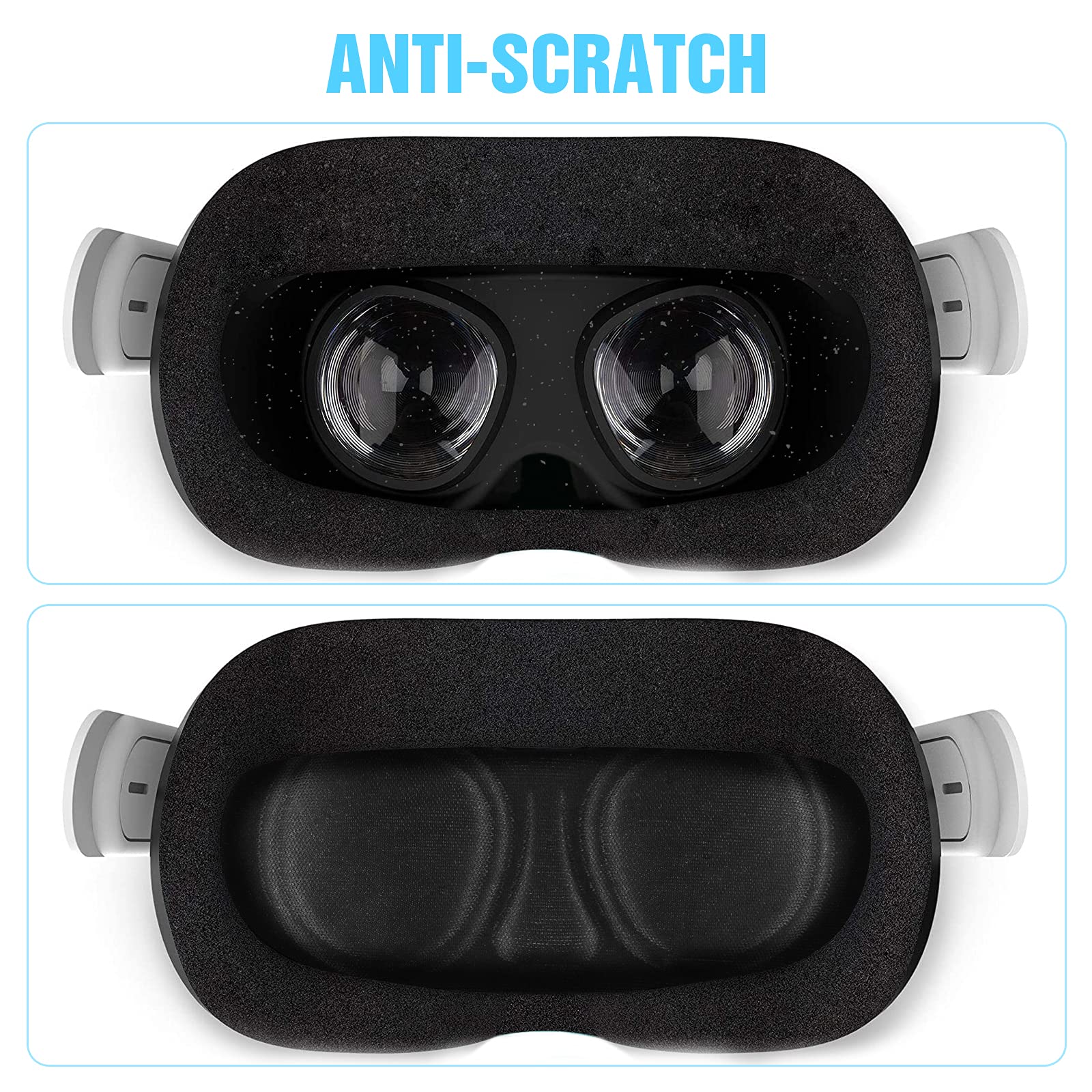 BAODANCAT VR Headset Lens Protector Cover for Oculus Quest 2 Dust Proof Lens Protect Cover Washable and Lightweight Oculus Quest 2/Quest/Rift S - Eye Mask Cover Protective Anti-Scratch - Black