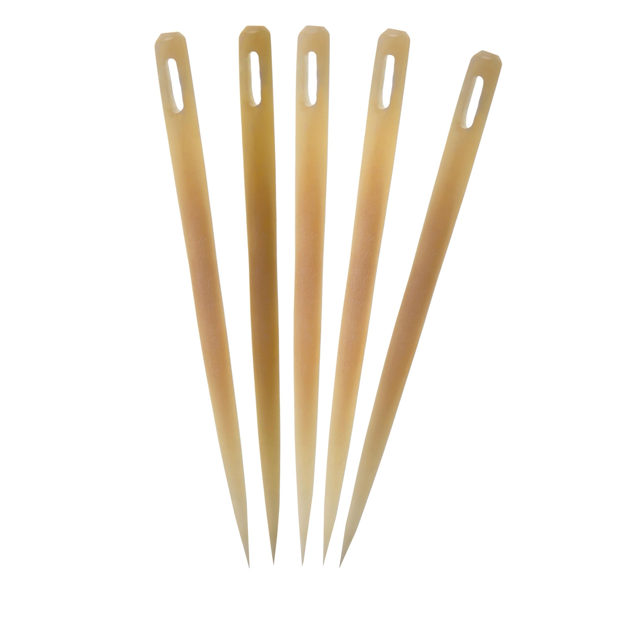 Lord of Battles Medieval Needle Viking Embroidery Needle Handmade Knitting Needles Binding Tool, Multipurpose Weaving/Knitting/Stitching Needles for Craft Work (Set of 5, Bone Needles - 3.5")