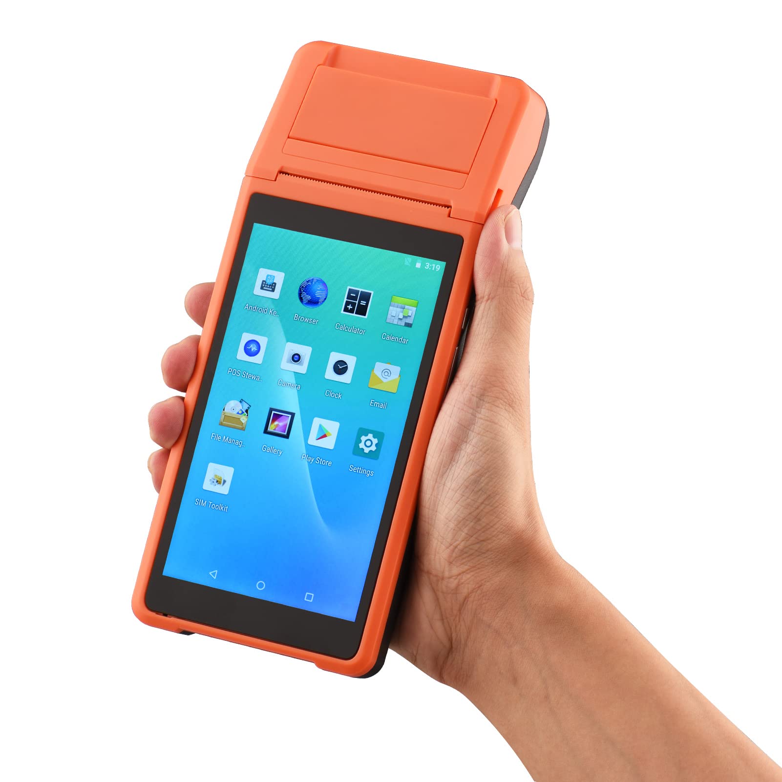 Bisofice POS Receipt Printer, Upgraded Android 8.1 OS Mobile POS, 58mm Receipt Printer, 5.45" Touch Screen PDA Printer Supports 3G WiFi BT4.0 USB OTG Bluetooth, Handheld POS Machine Terminal Printer