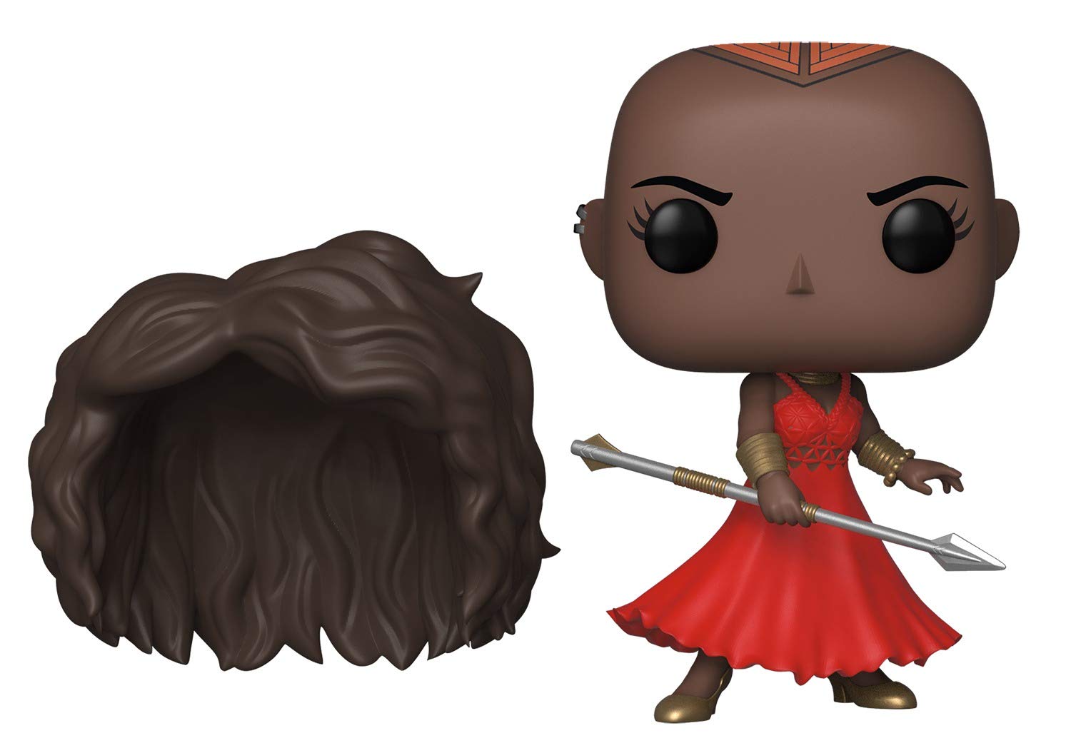 Pop! Marvel: Black Panther - Okoye with Red Dress and Removable Wig, Fall Convention Exclusive