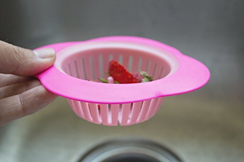 Evri-Sink Sink Strainer with Large Wide Rim, Tool for Kitchen Sinks, Fits Most Standard Kitchen Sinks, Offered a Set of Two, Colors May Vary