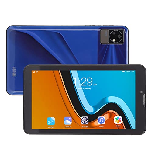 Cuifati 7 Inch Tablet PC, 32GB 2GB RAM, HD Display, WiFi 5G Dual Band Dual Camera Tablet PC with 3 Card Slots, Support 128GTF Card, for Android 10(Blue)