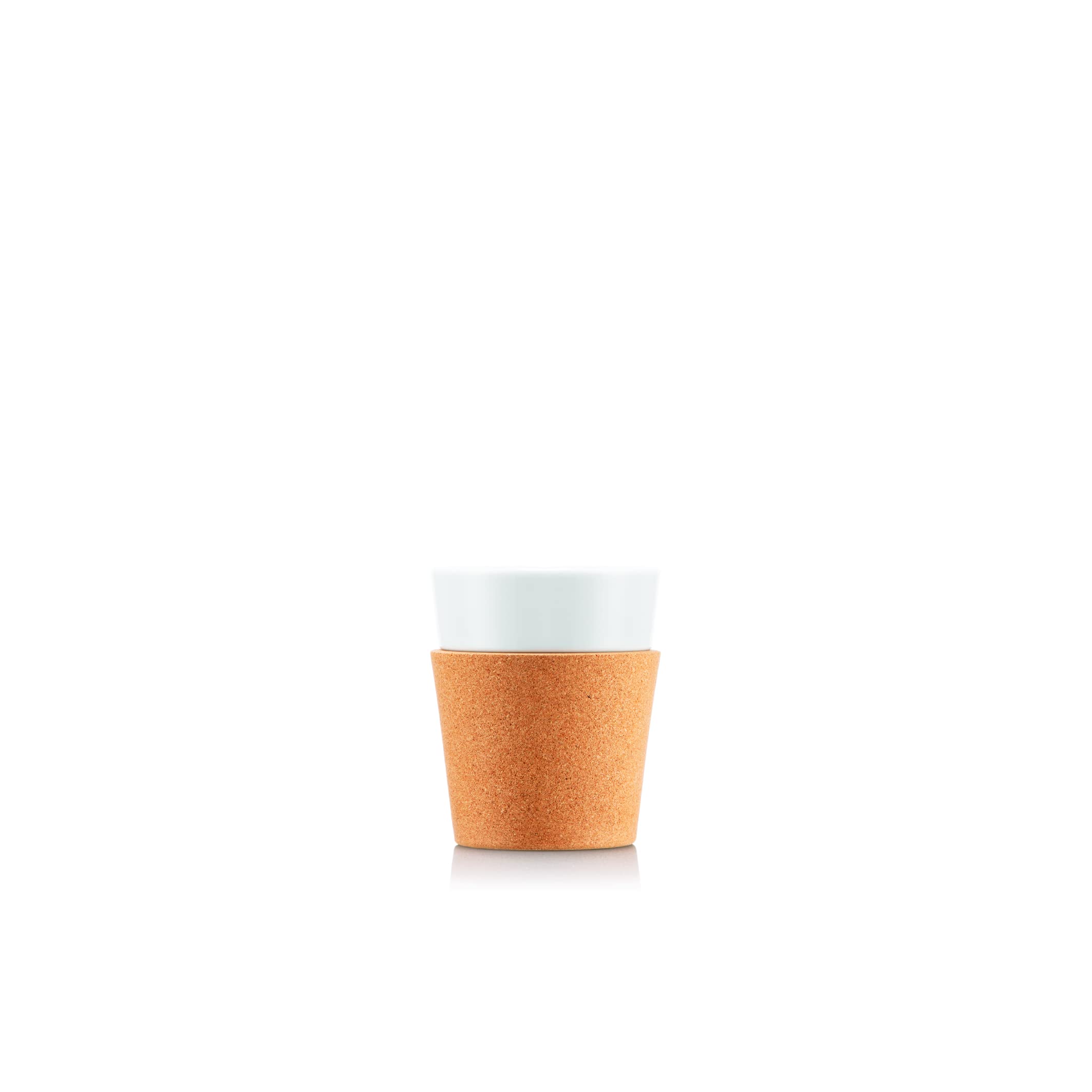 BODUM Pack of 2 Porcelain Cork Headband, White, Ceramic, Liège, Blanc, 0,17 L