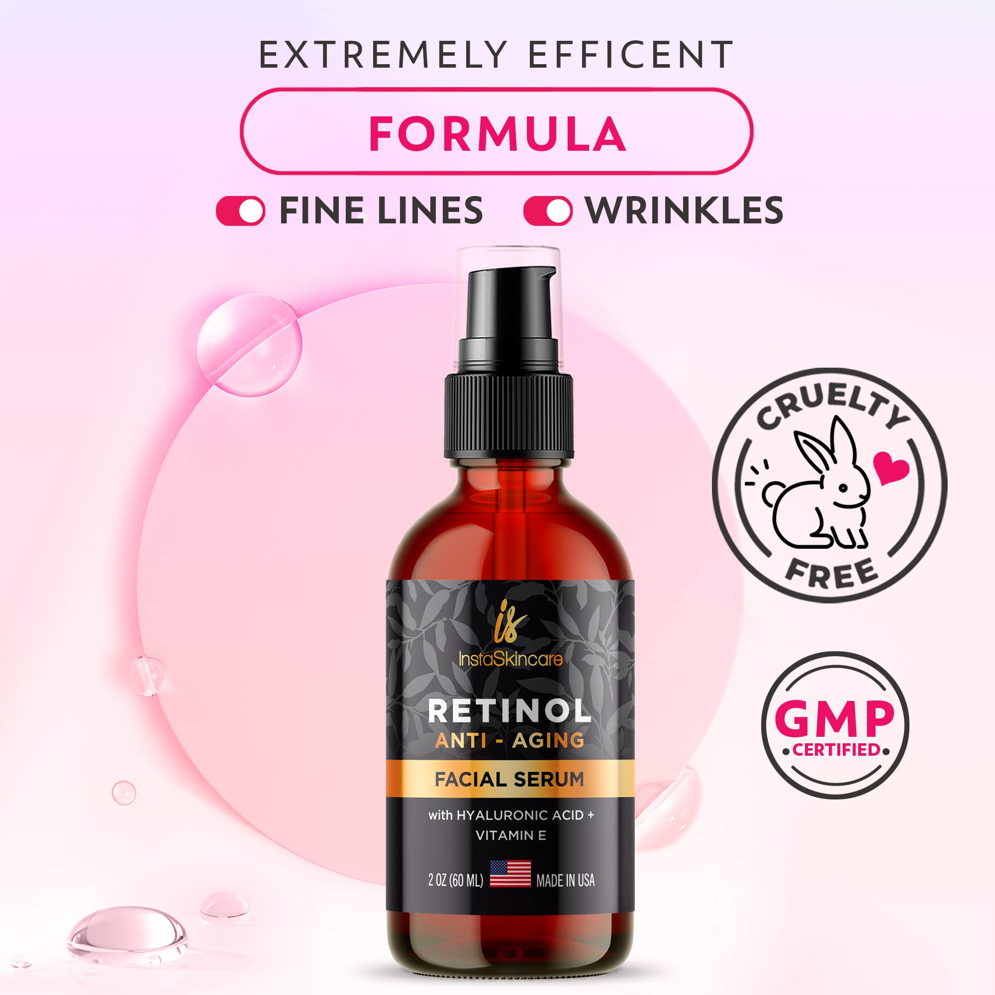 InstaSkincare Renewing Bundle - Hyaluronic Acid Serum for Face 2Oz - Niacinamide Vitamin B3 Facial Serum 2 Oz