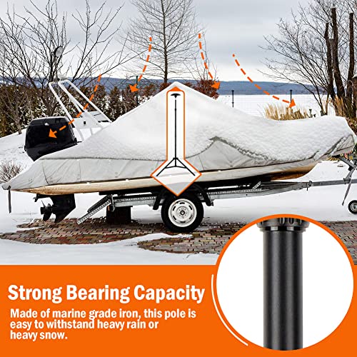 iCOVER Boat Cover Support Pole-Height Adjustable Iron Alloy Support Pole Telescoping Support System with Tripod Base for Jon Boat Pontoon Boat for Patio Furniture